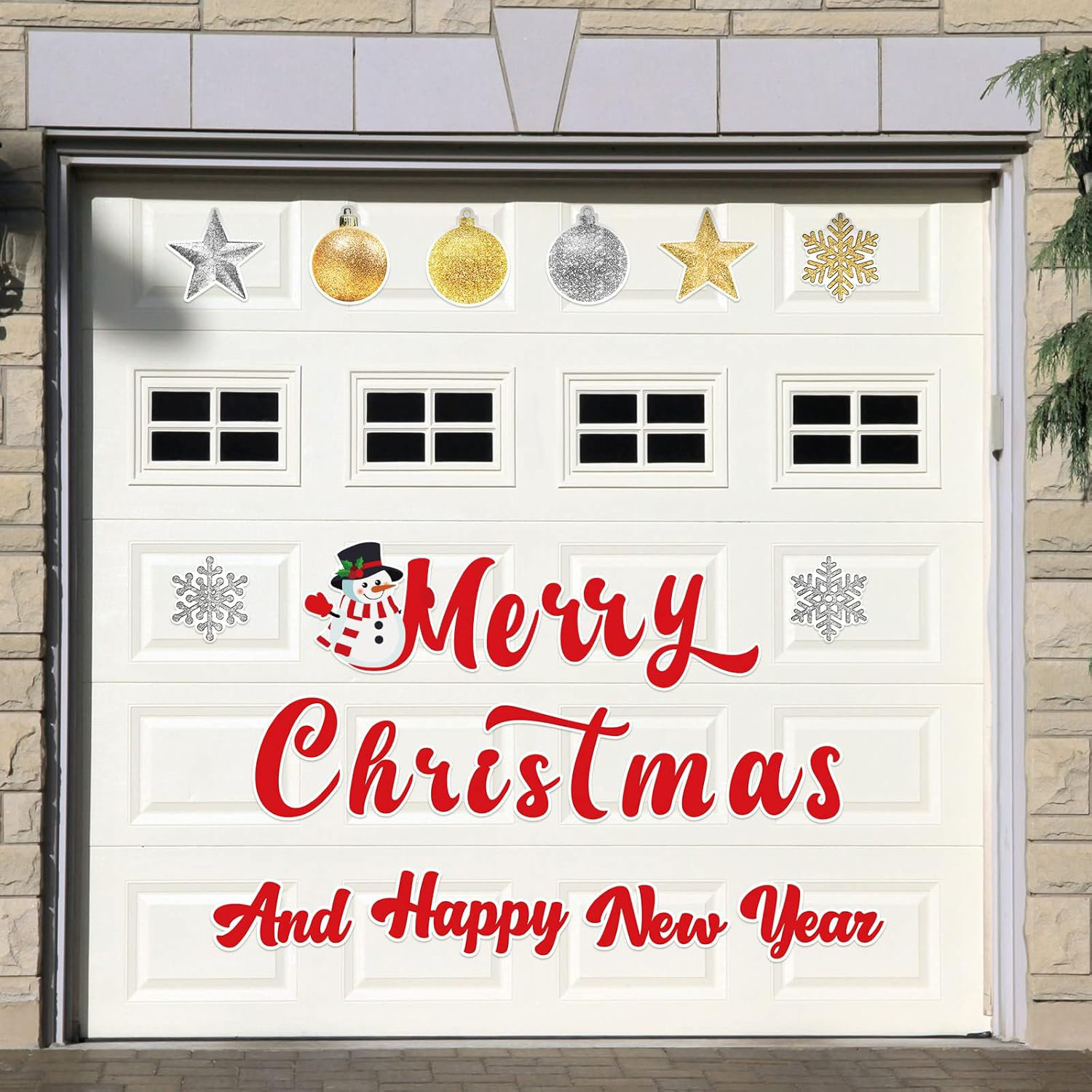 Ophelia & Co. 25 Pieces Merry Christmas Garage Door Stickers Magnets ...