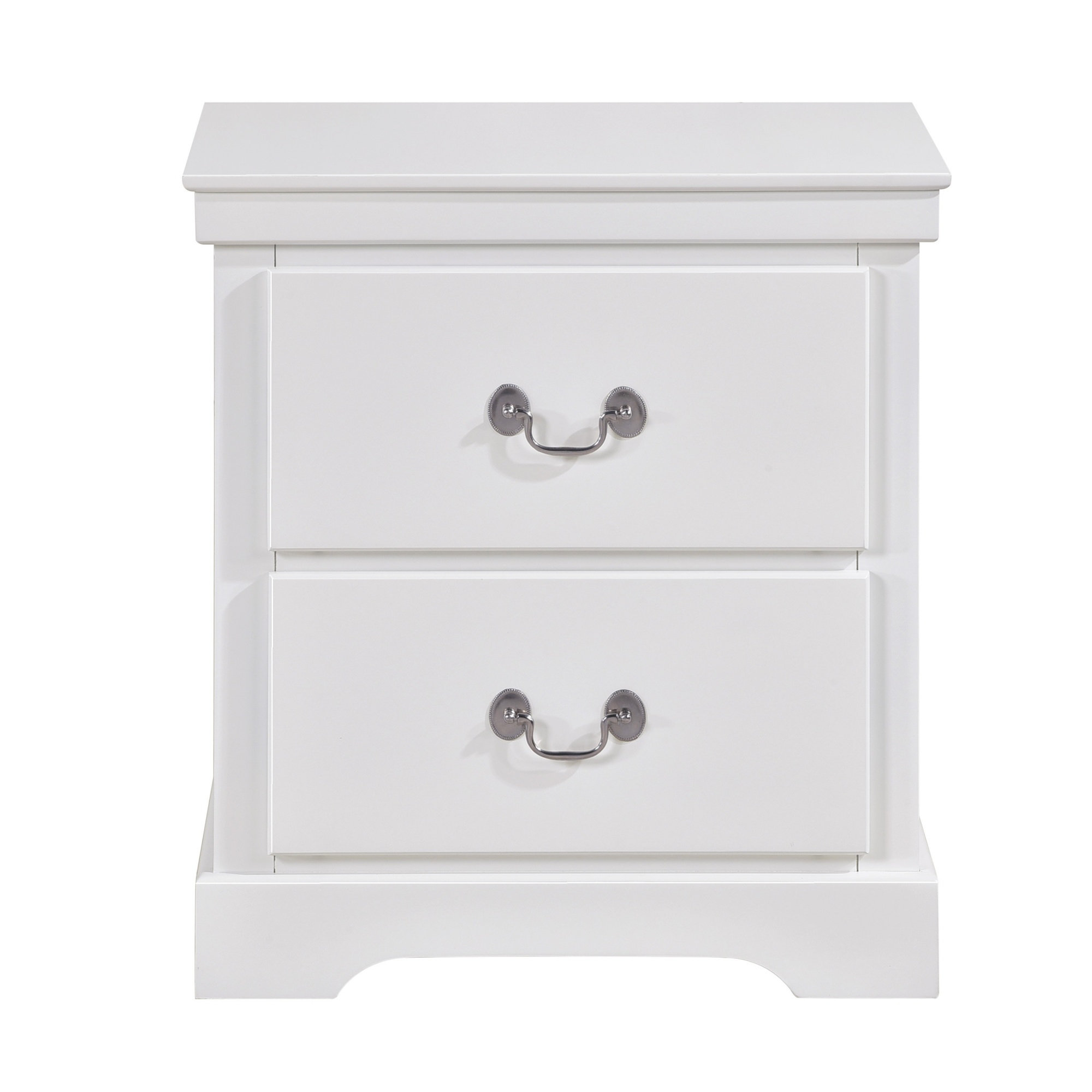 Red Barrel Studio 1Pc Classic Traditional 2 Drawers Nightstand Black ...