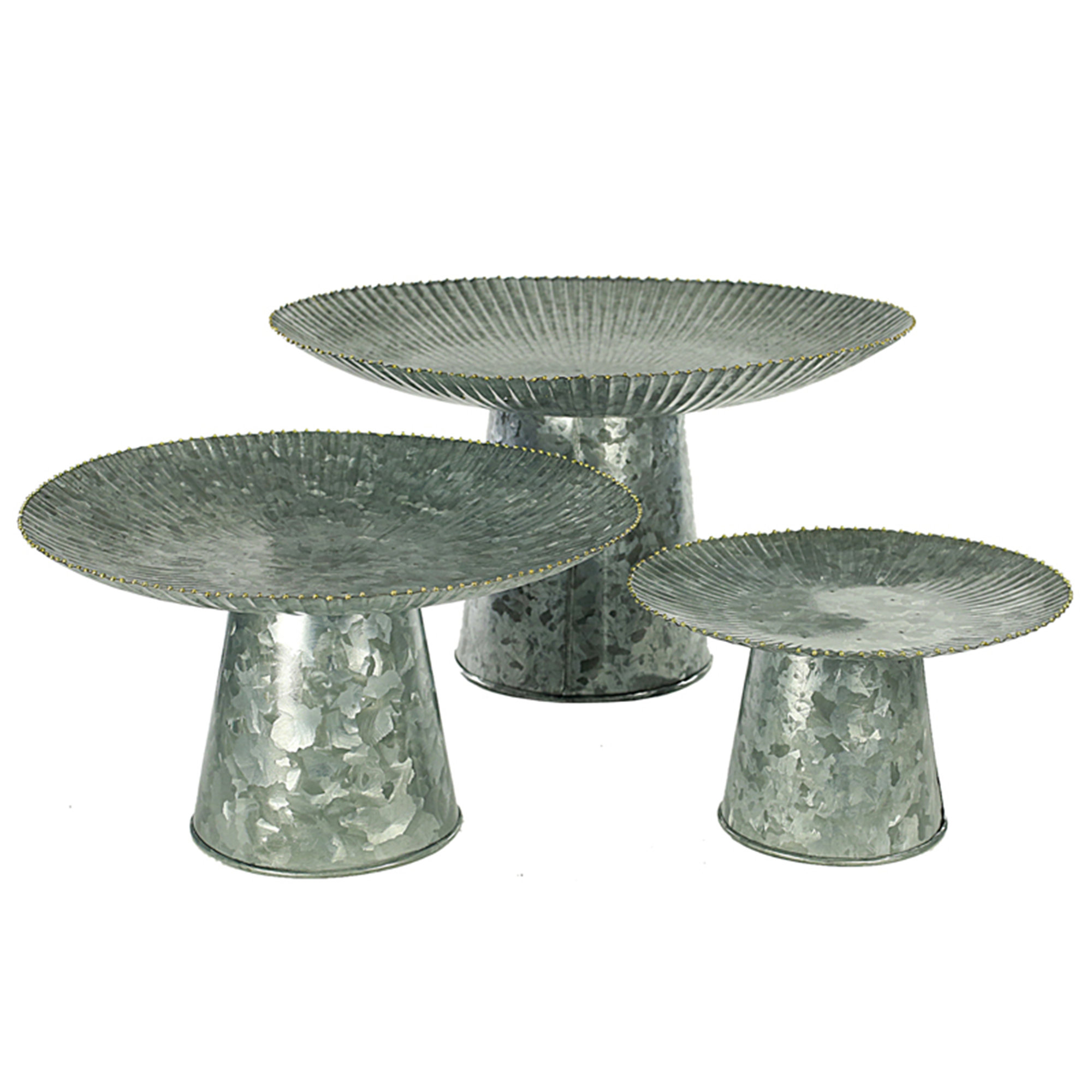 Dakota Fields Borgen Galvanized Cake Stand - Wayfair Canada