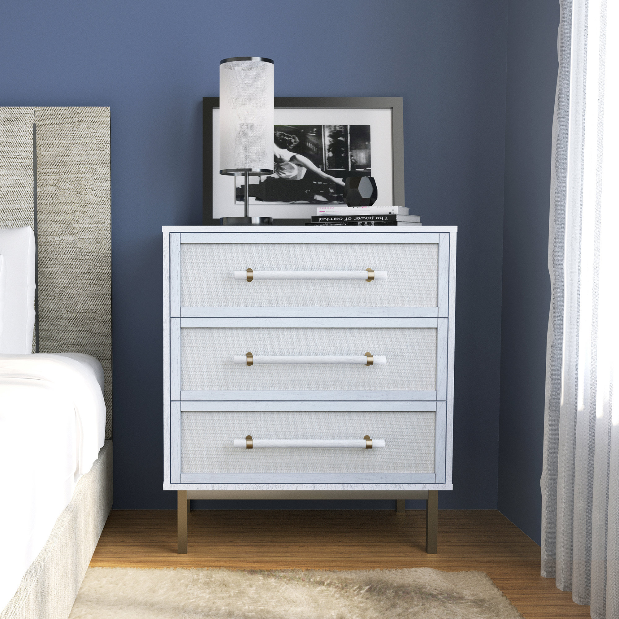 Hopper Studio Sophia Solid Wood 3 Drawer Chest, Modern Design, Stylish ...