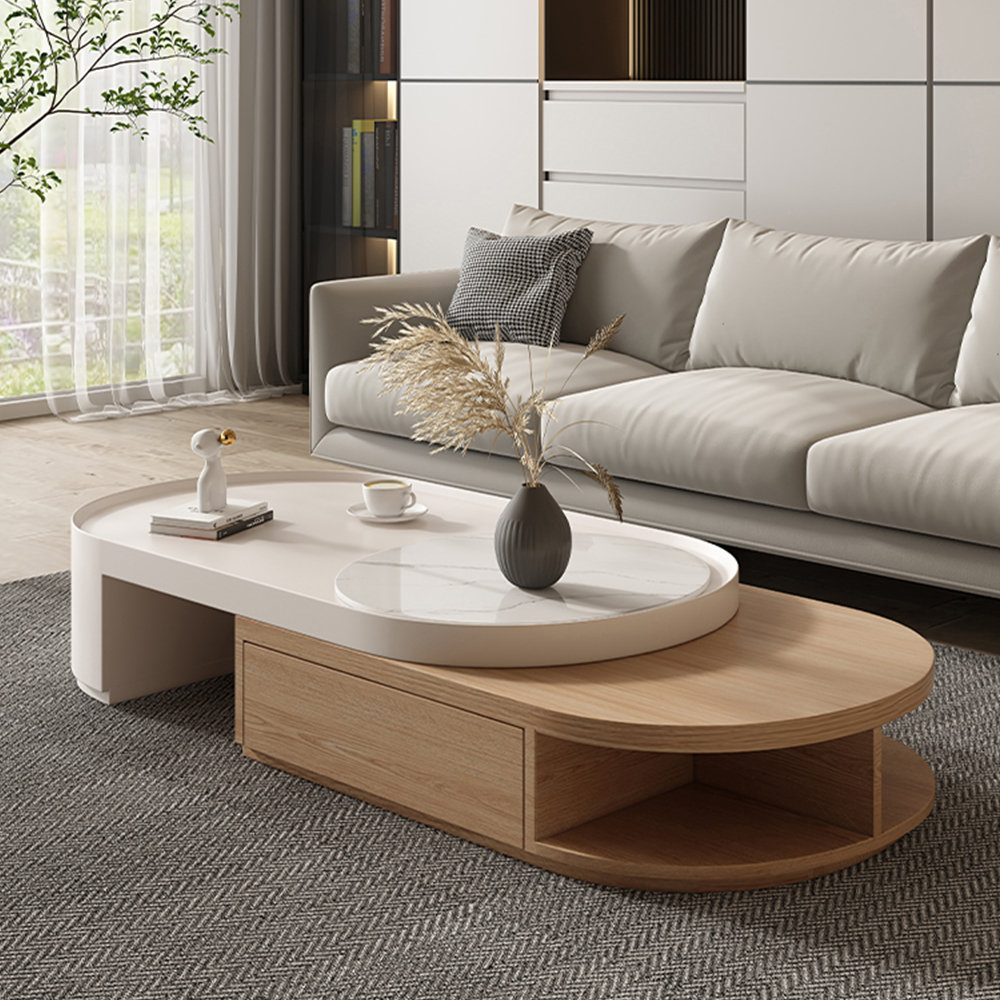 Bkoksety Solid wood retractable multi-functional tea table | Wayfair