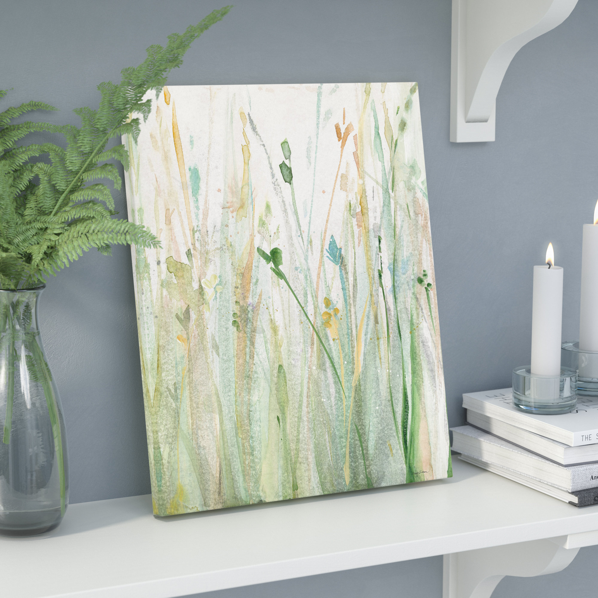 August Grove® 'Spring Grasses II Crop' Print on Wrapped Canvas ...