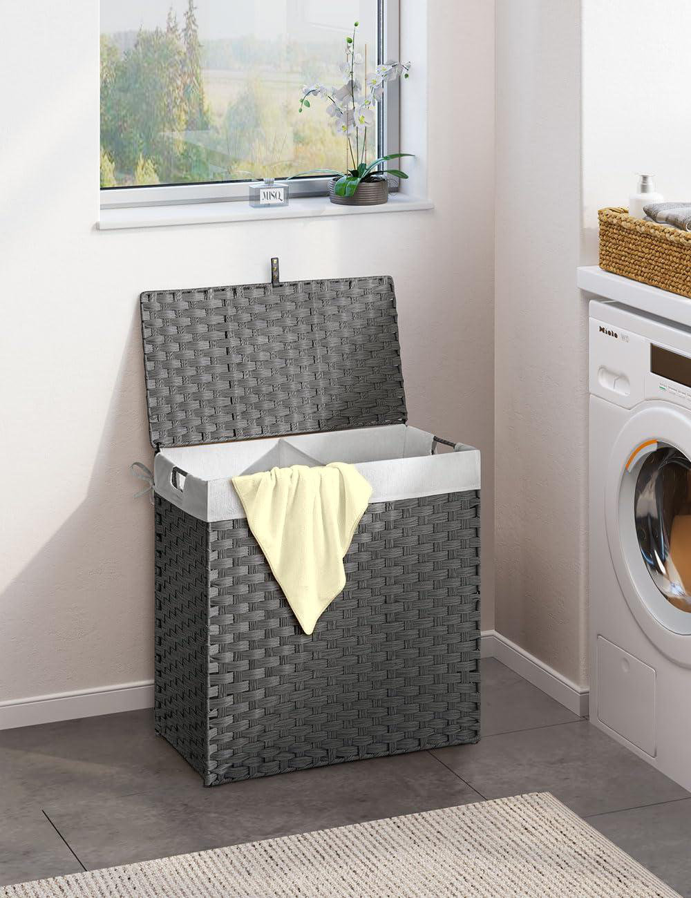 Bay Isle Home™ Panier à linge avec couvercle, aucune installation ...