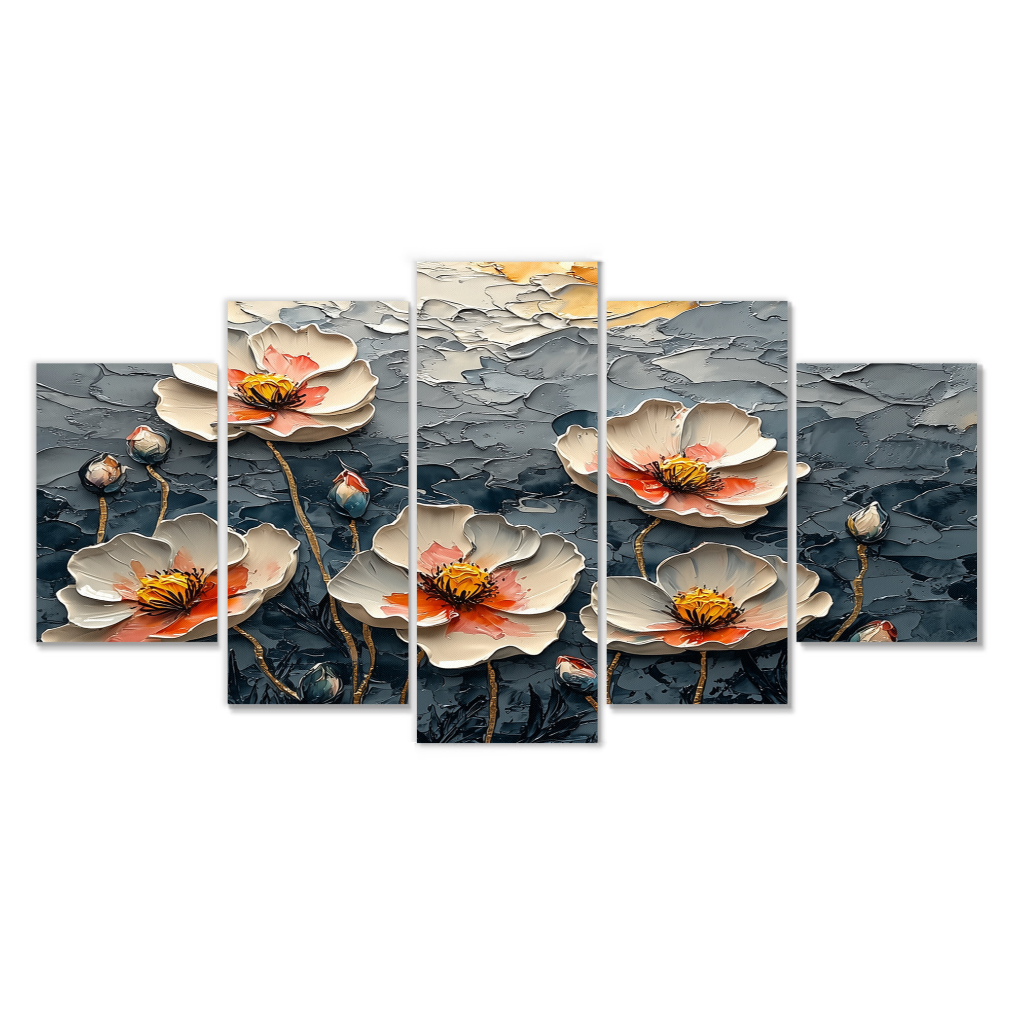 Red Barrel Studio® Dance Of The Poppies On Stone I - Poppies Wall Art ...