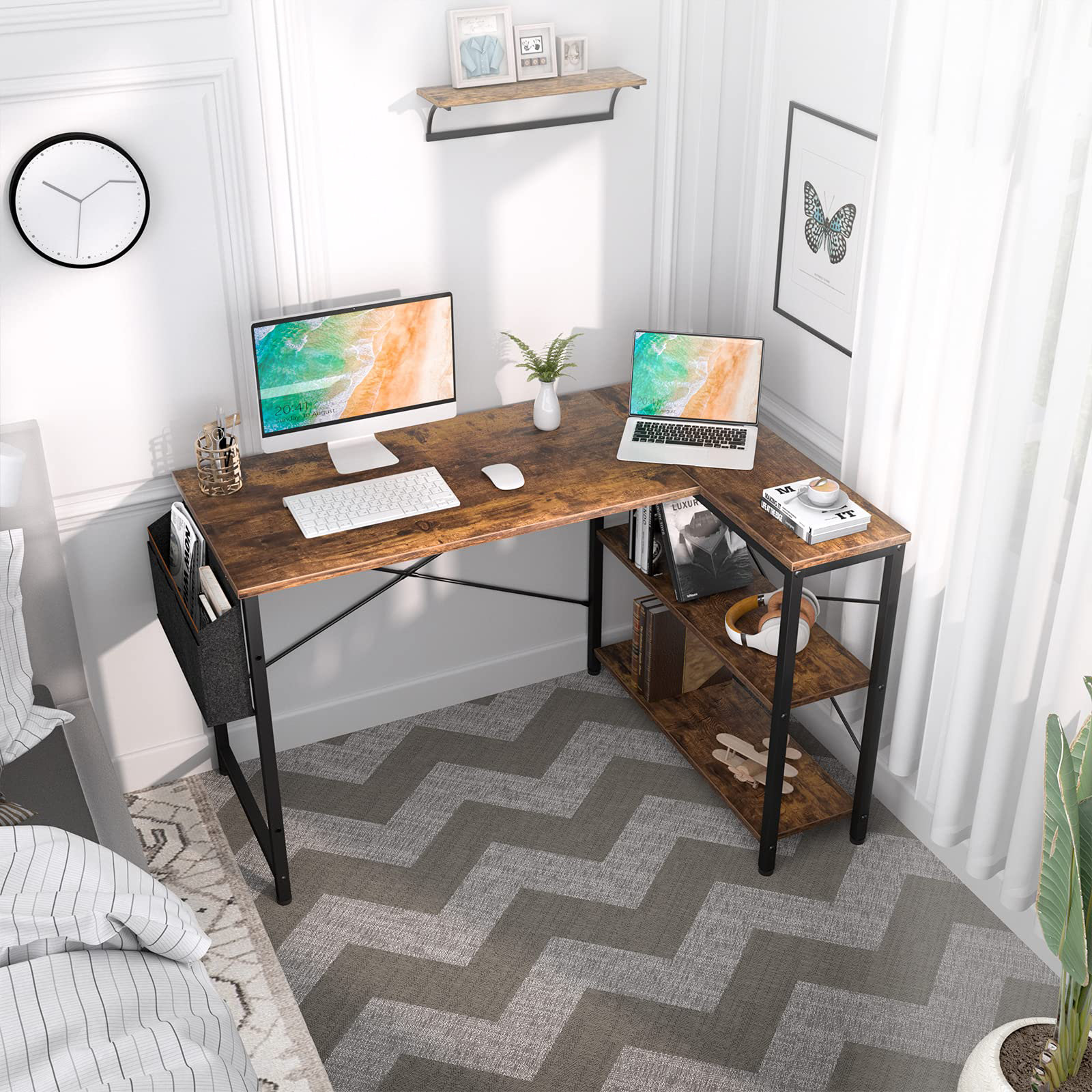 Ebern Designs Vasiliki L-Shaped Desk | Wayfair