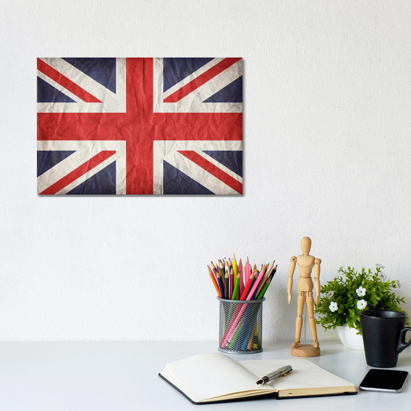 Latitude Vive Vintage Style Union Jack by Jane Rix - Gallery-Wrapped ...
