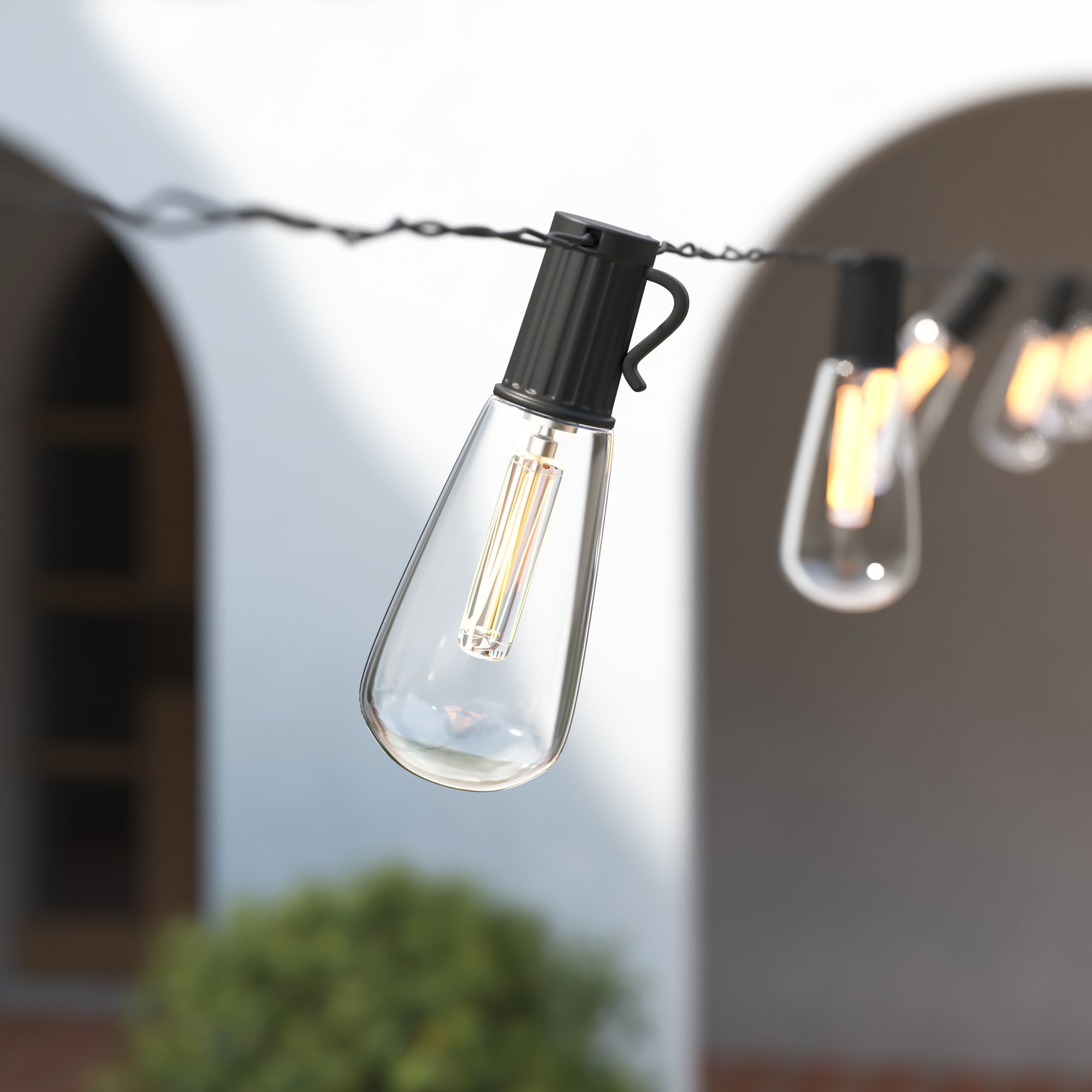 Joss & Main Landry Outdoor 10 - Bulb 20'' Solar Powered LED String ...