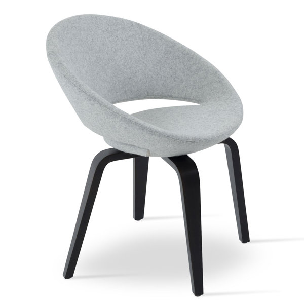 sohoConcept Crescent Plywood Upholstered Solid Back Side Chair ...