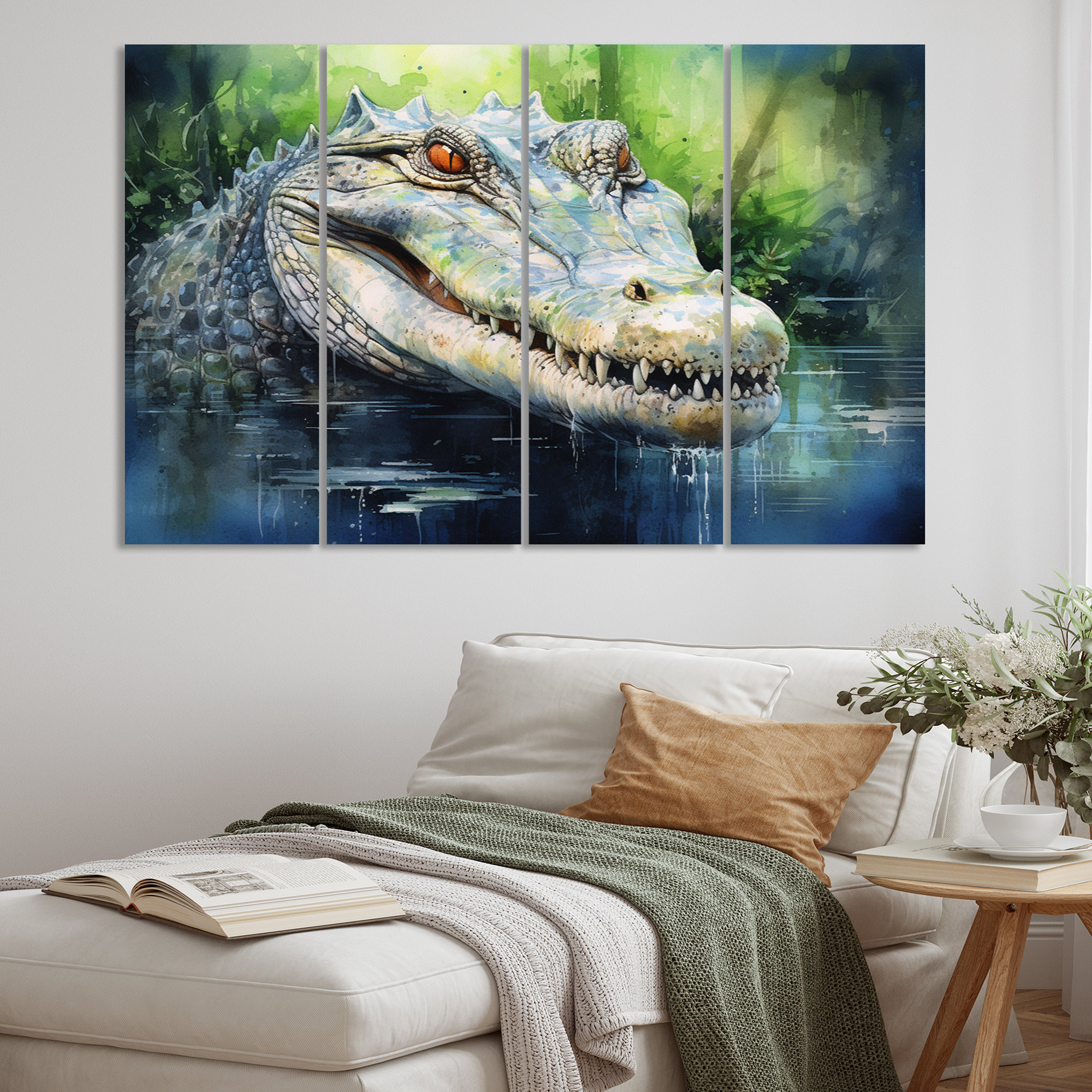Design Art Majestic Crocs - Animals Alligators Metal Art Print Set ...