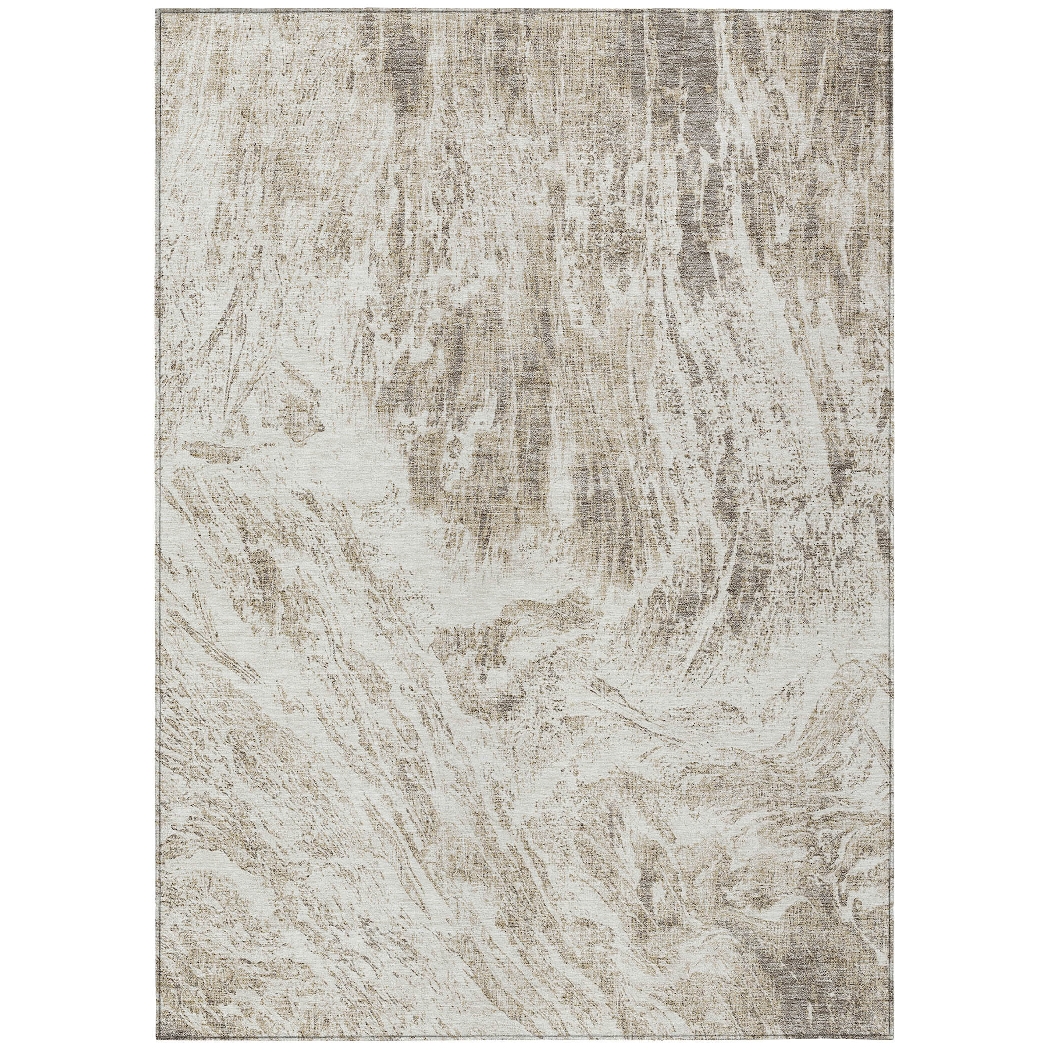 HomeRoots 10' X 14' Taupe Abstract Washable Indoor Outdoor Area Rug ...