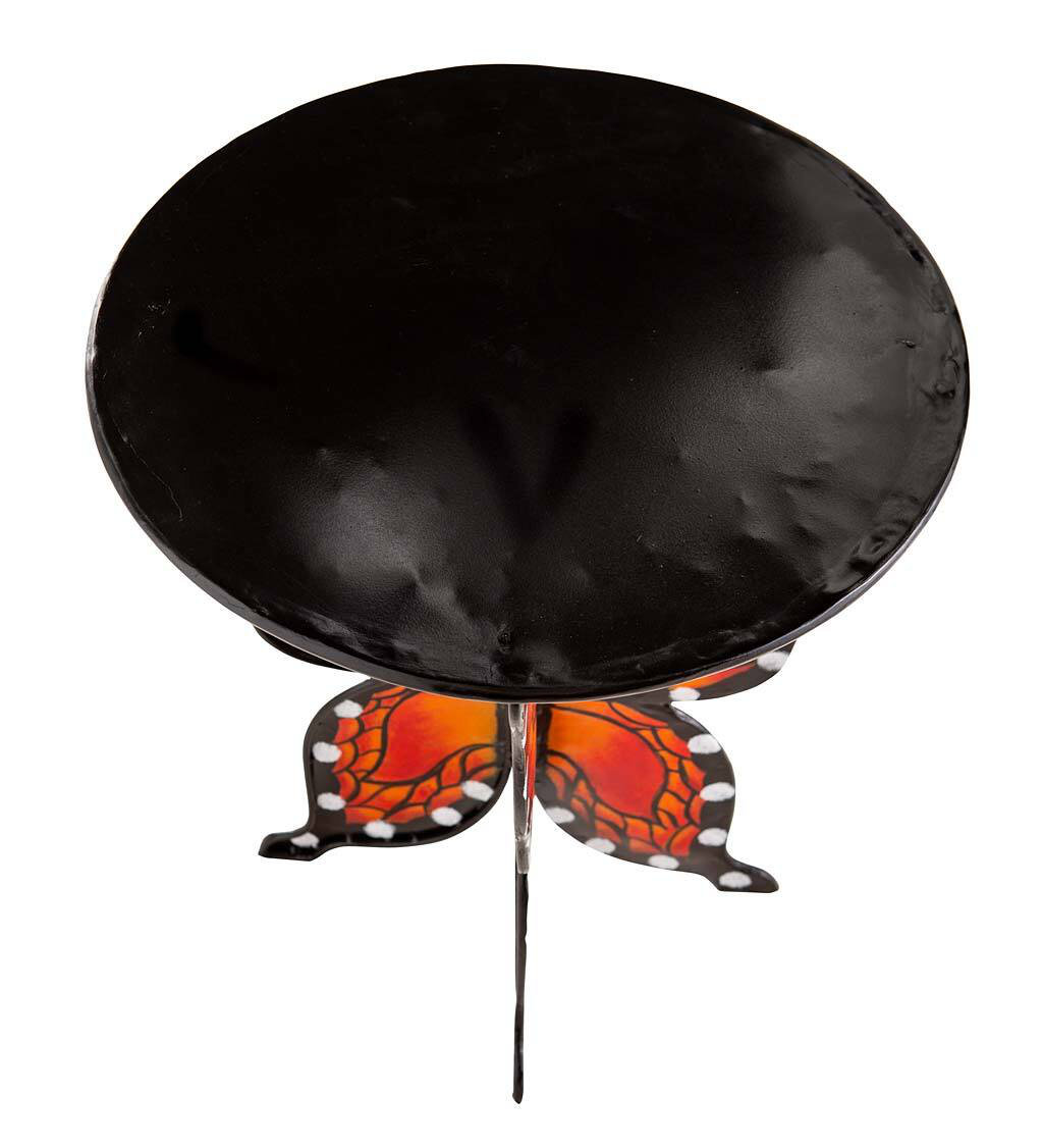Wind & Weather Handcrafted Metal Monarch Butterfly Side Table With ...