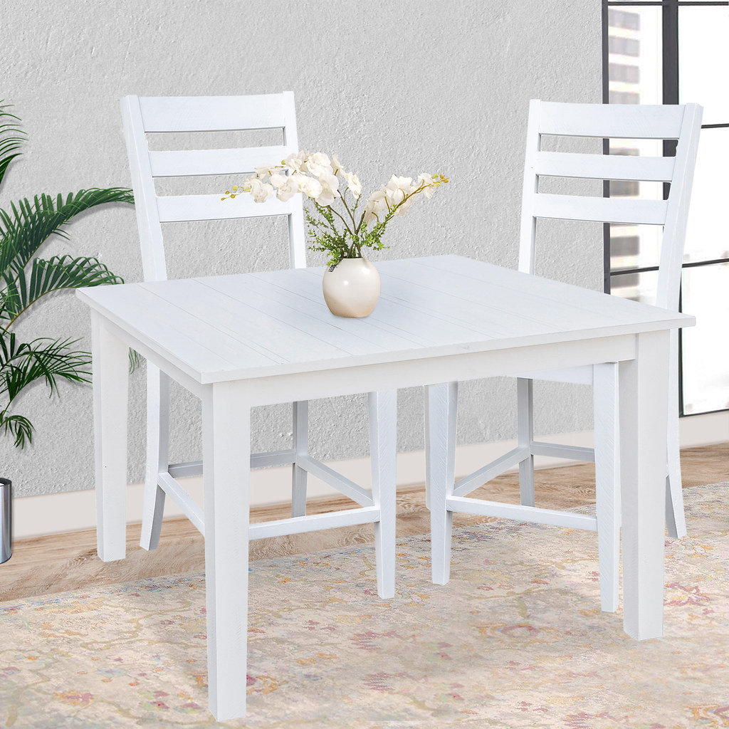 Latitude Run® Counter Height Solid Wood Dining Table | Wayfair