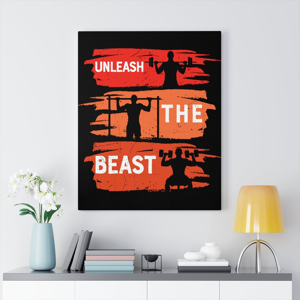 Trinx Inspirational Quote Canvas Unleash The Beast Wall Art ...