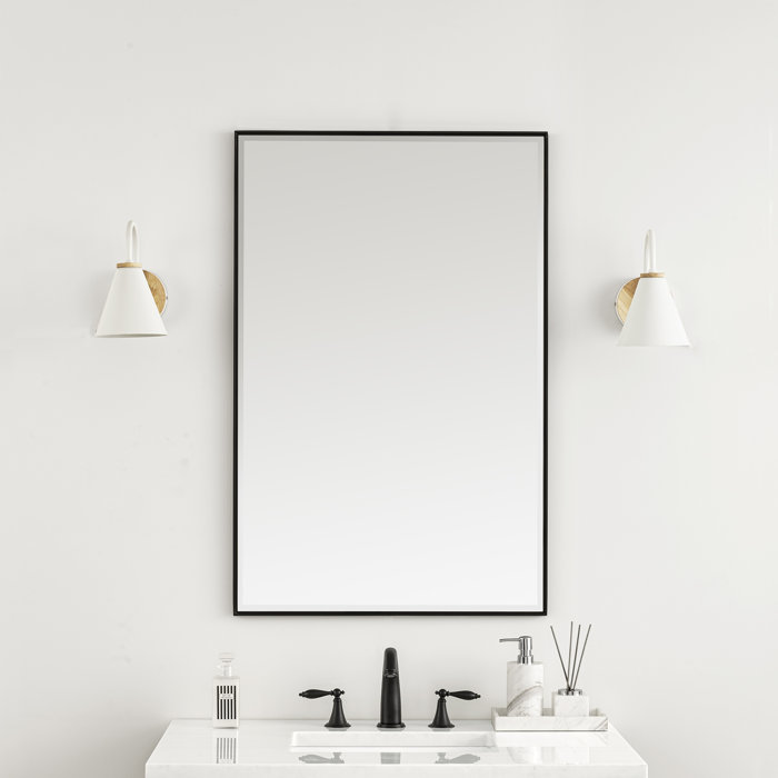 James Martin Vanities Rohe Rectangle Beveled Bathroom Mirror & Reviews ...