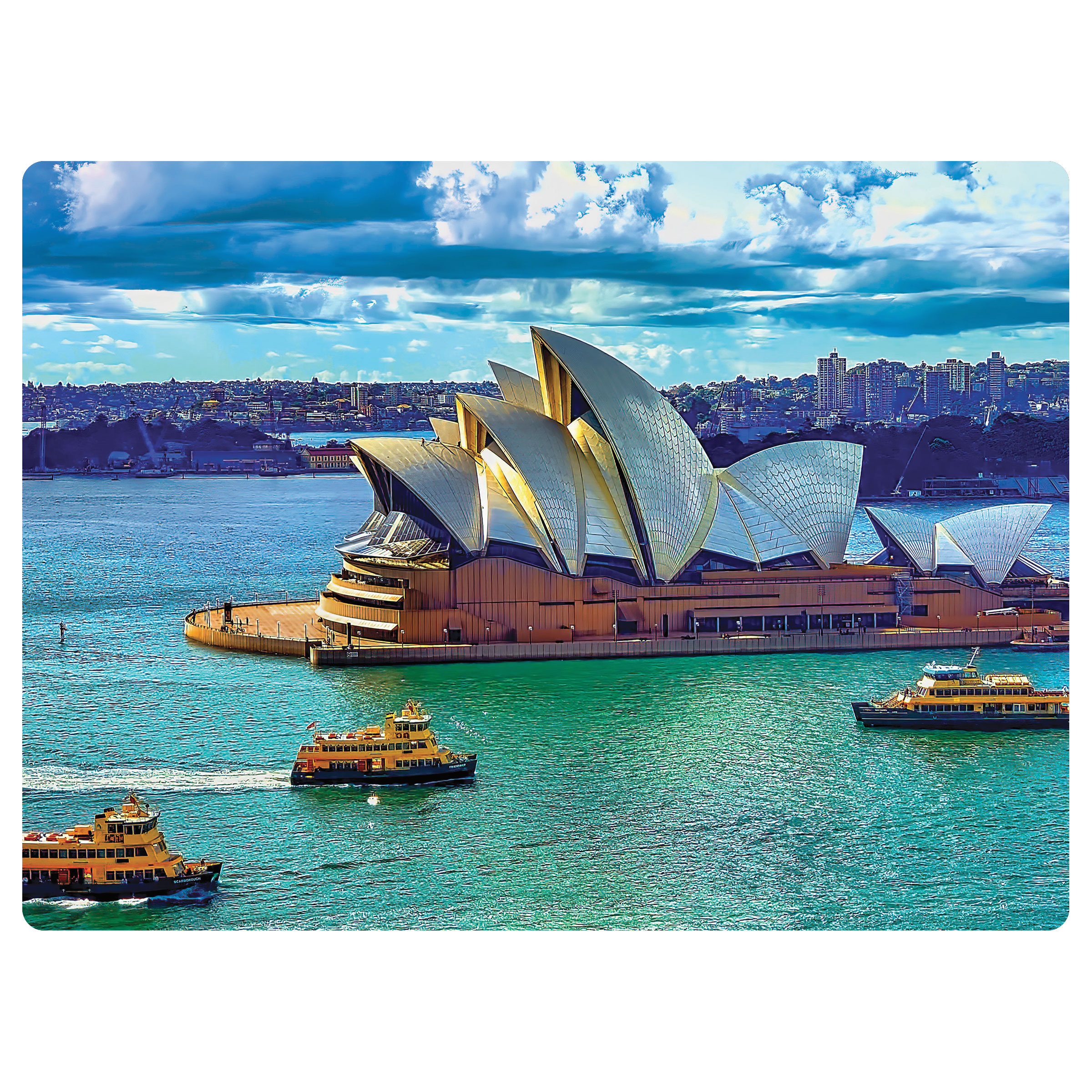Matterly Sydney Opera 35 in. x 47 in. 9 to 5 Desk Chair Mat | Wayfair