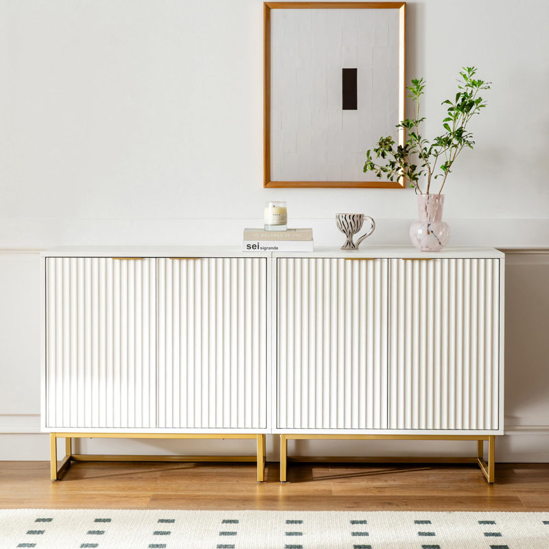 Mercer41 Neketa Wood Accent Cabinet With Metal Base & Reviews | Wayfair