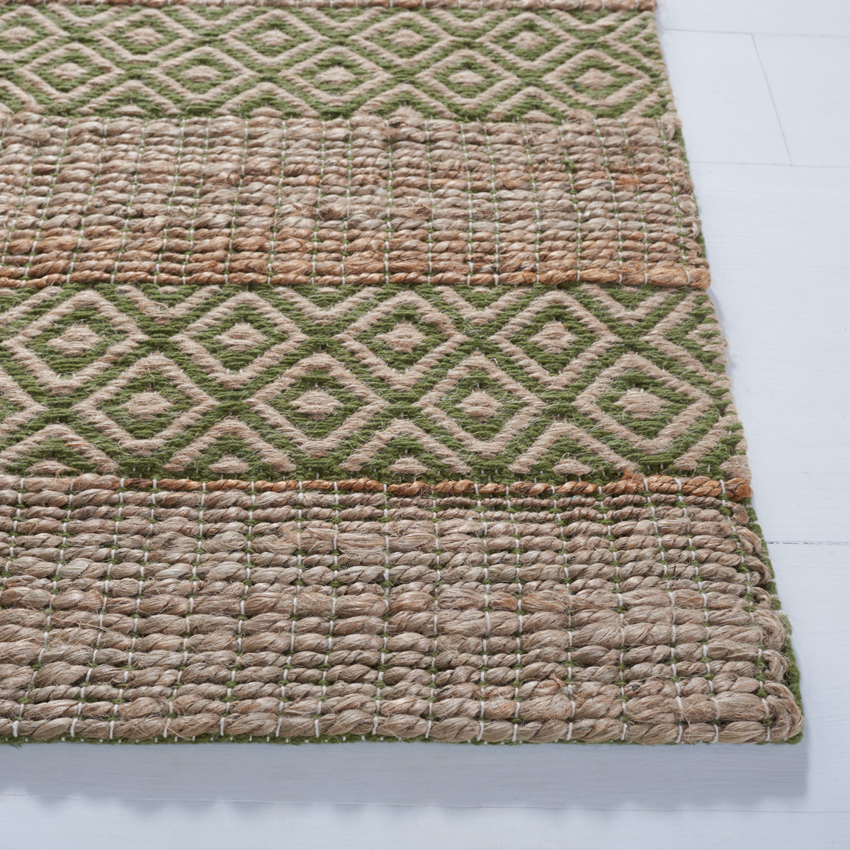 Laurel Foundry Modern Farmhouse® Sottile Geometric Flatweave Green ...