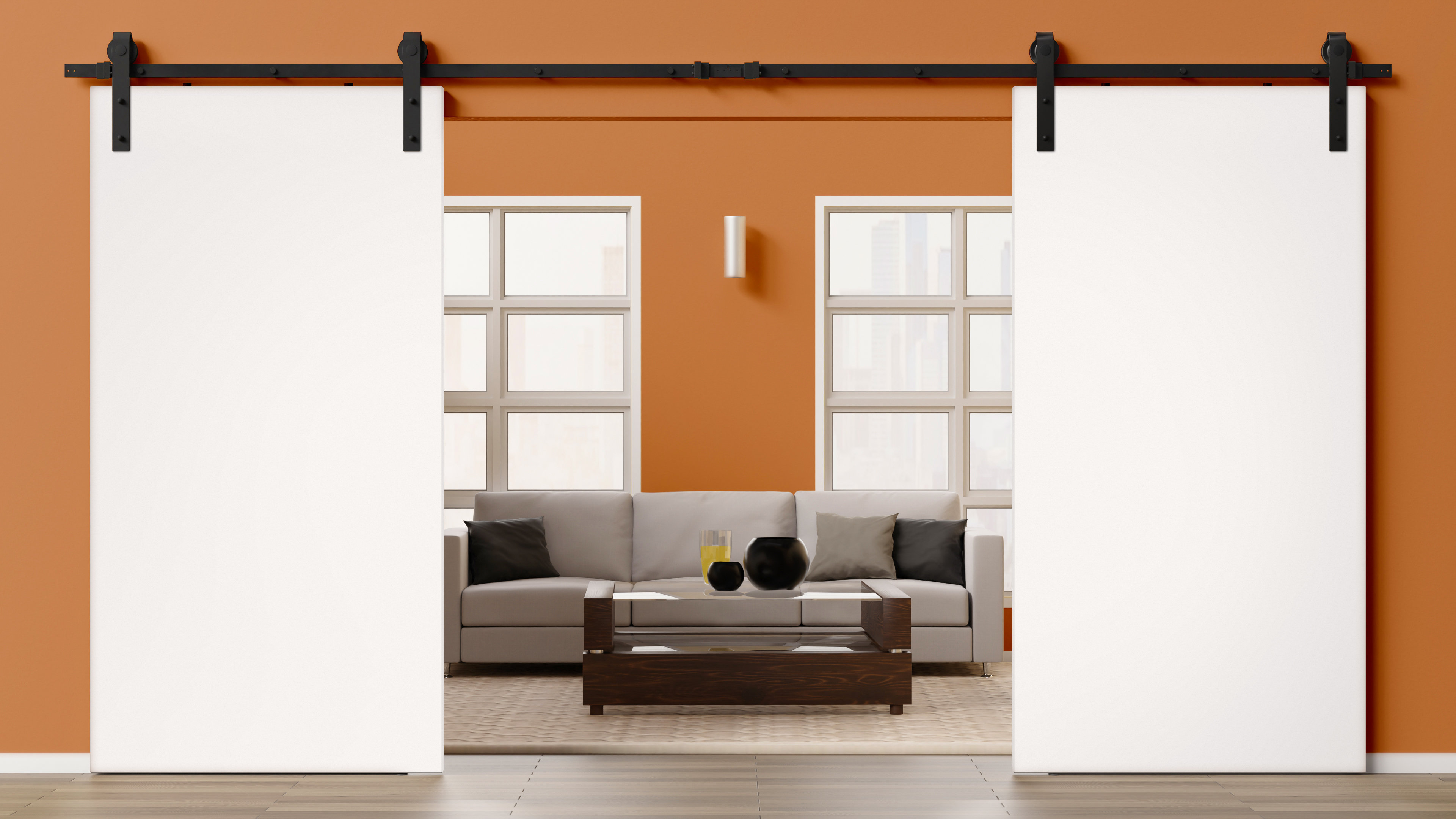 Villar Home Designs Flush Wood and PVC/Vinyl White Prefinished Flat ...