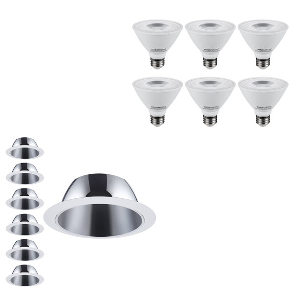 TORCHSTAR 6 Inch Recessed Can Light Trim Bundle PAR30 Short Neck LED ...