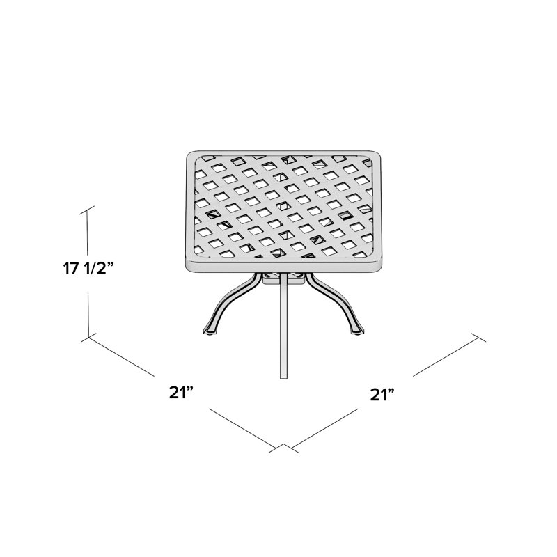 Three Posts™ Carterton 21'' Square Patio End Table & Reviews | Wayfair