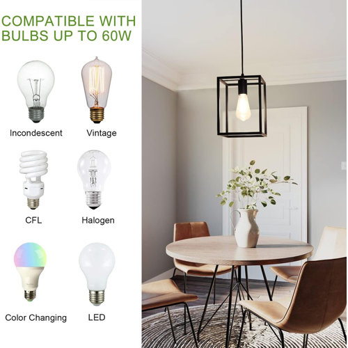 17 Stories Modern 1- Light Square Hanging Pedant Light | Wayfair