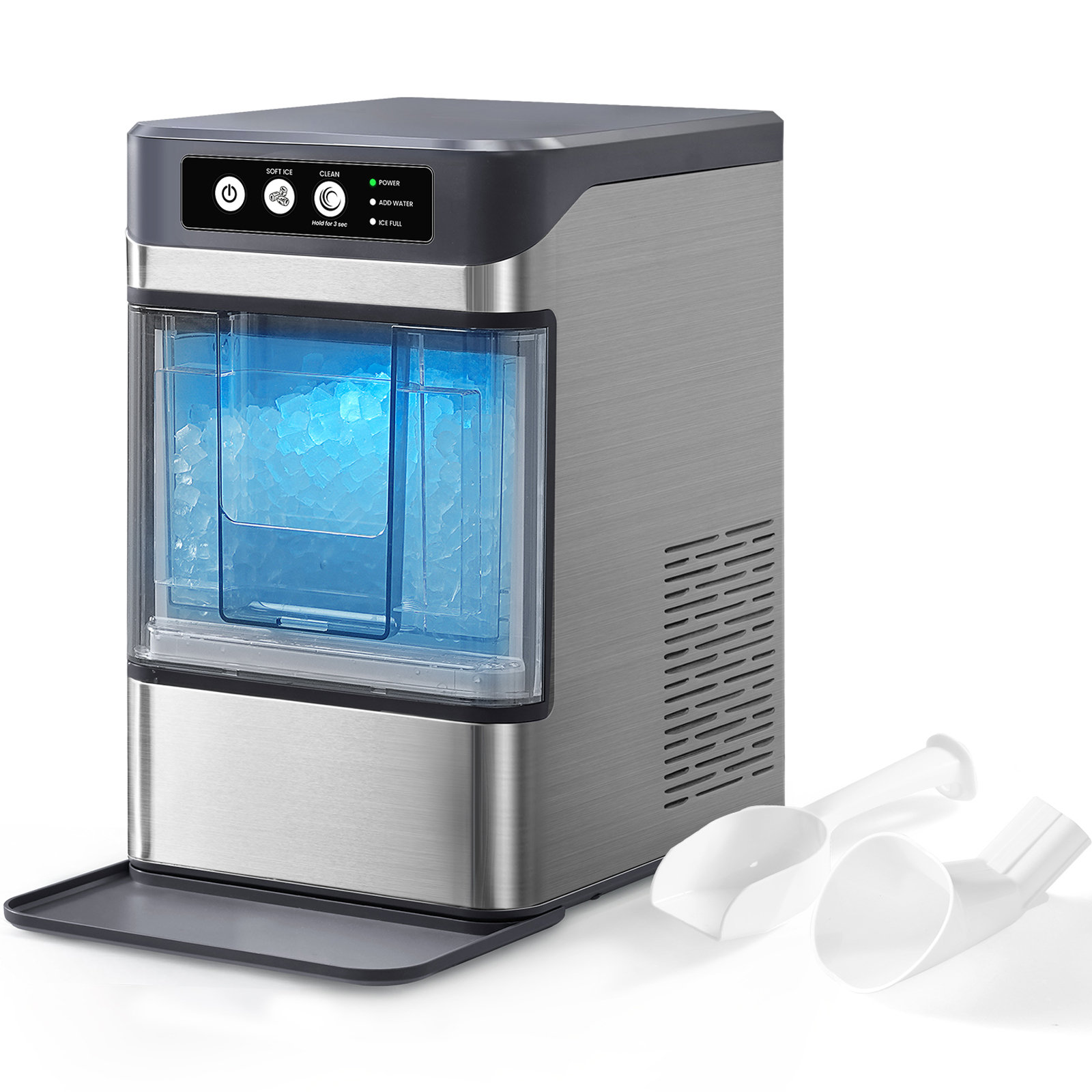 TASTELIFE 38 Lb. Daily Production Chewable Soft Portable Ice Maker ...