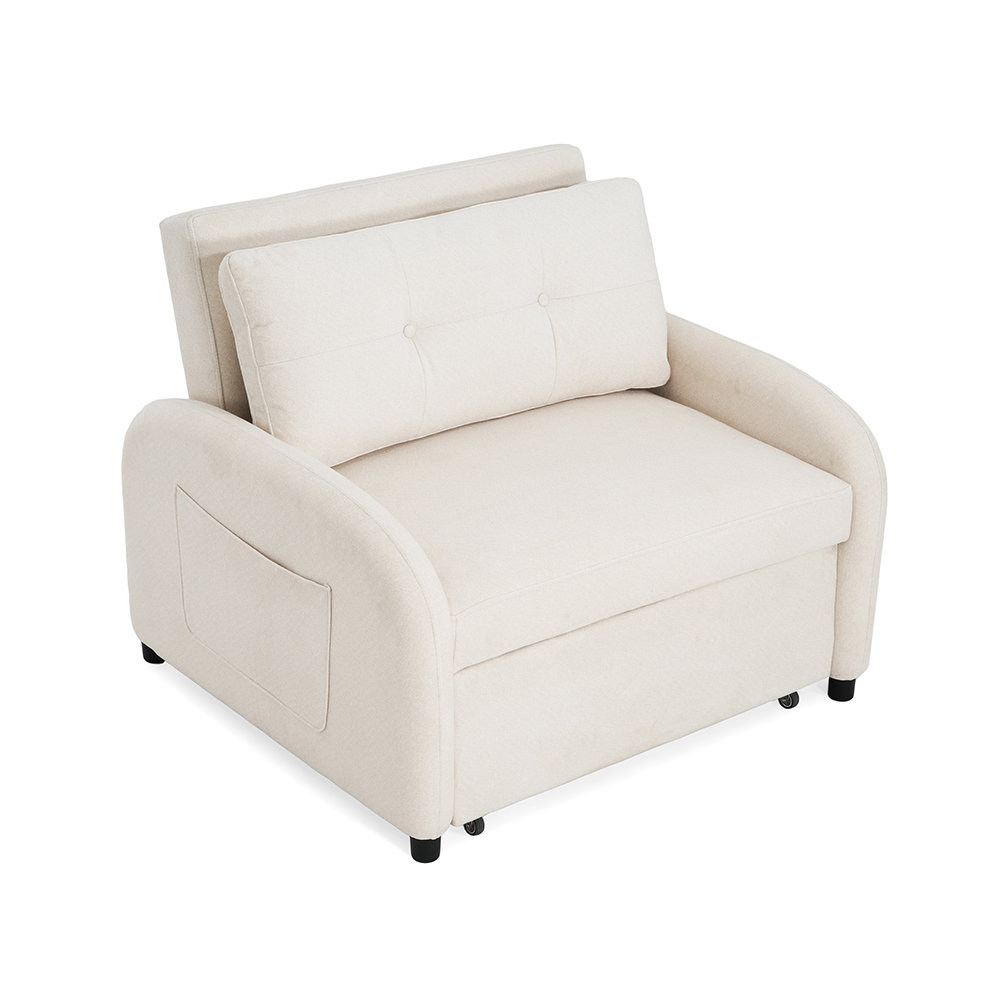 Latitude Run® 3-in-1 Convertible Loveseat Sleeper Chair with Pillow for ...