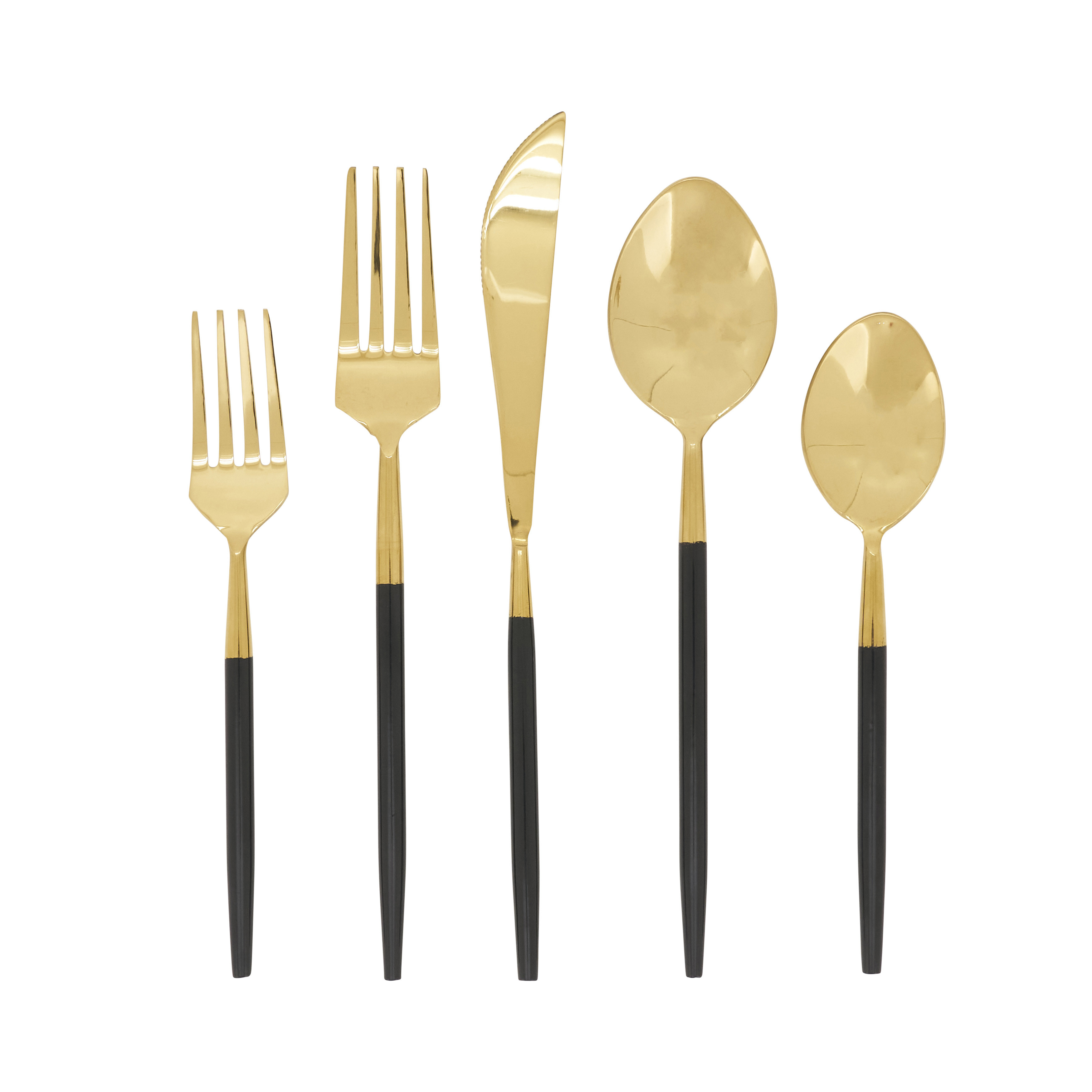 Mercer41 Golden Glint Two-Tone Flatware | Wayfair