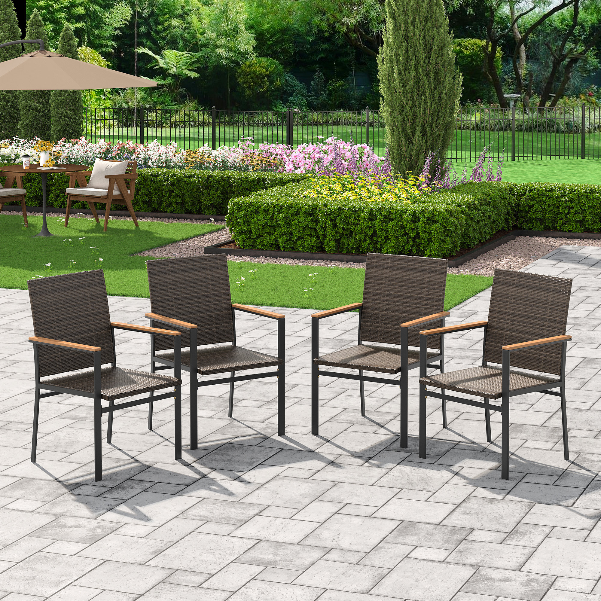 Ebern Designs Patio Dining Chairs Set Of 2 - Wayfair Canada