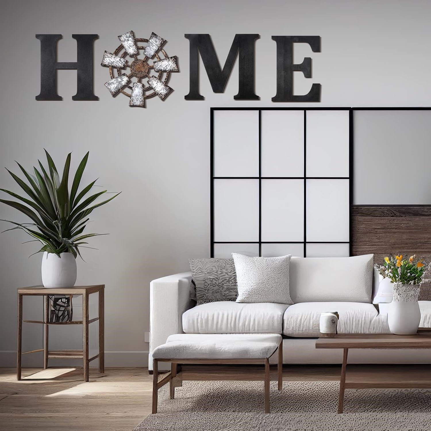 Gracie Oaks 4 Pcs Windmill Wall Decor Wooden Home Letters Decoration ...