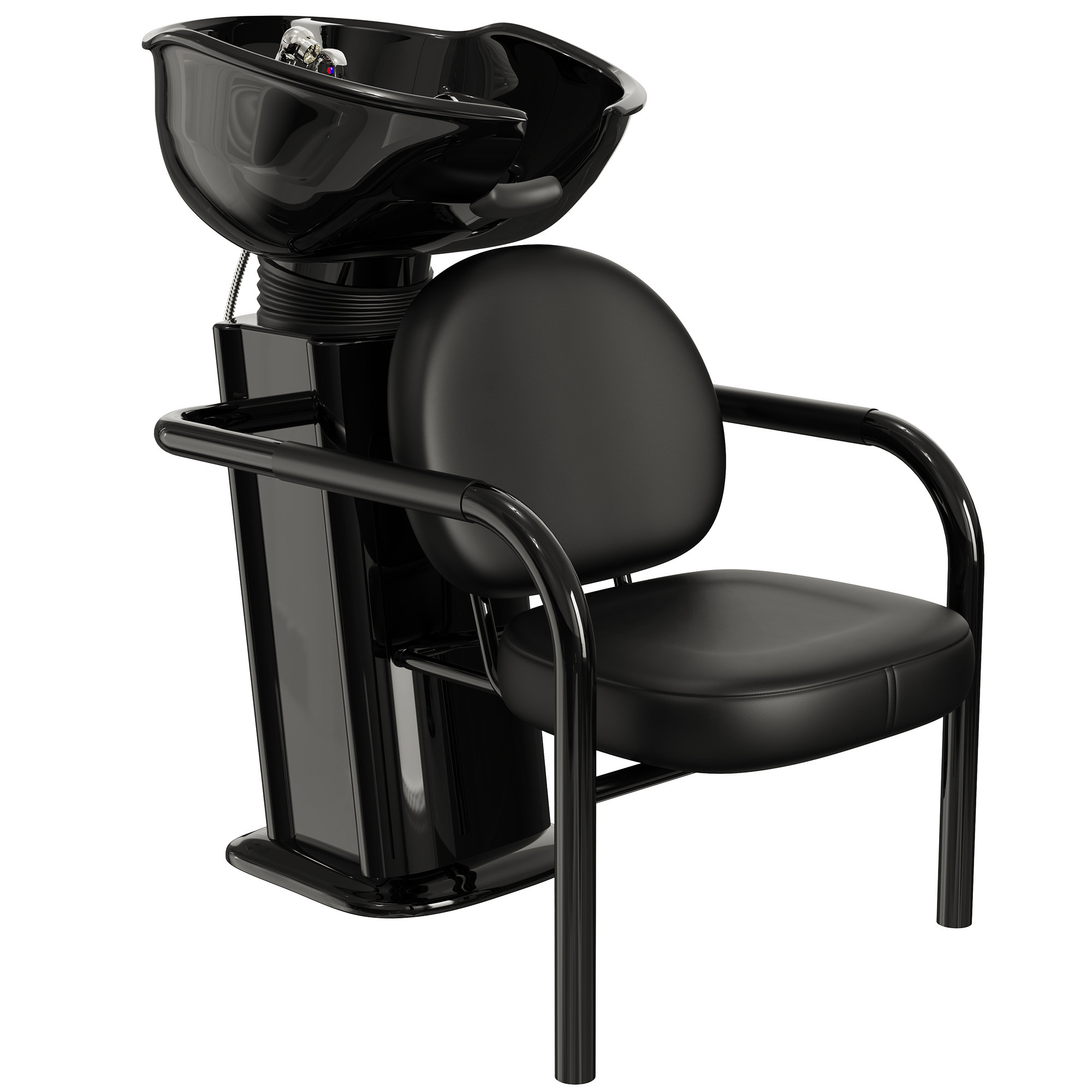 Baasha Professional Shampoo Chair And Bowl Set For Salon, Adjustable ...