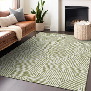 Abstract Green Area Rugs You'll Love | Wayfair