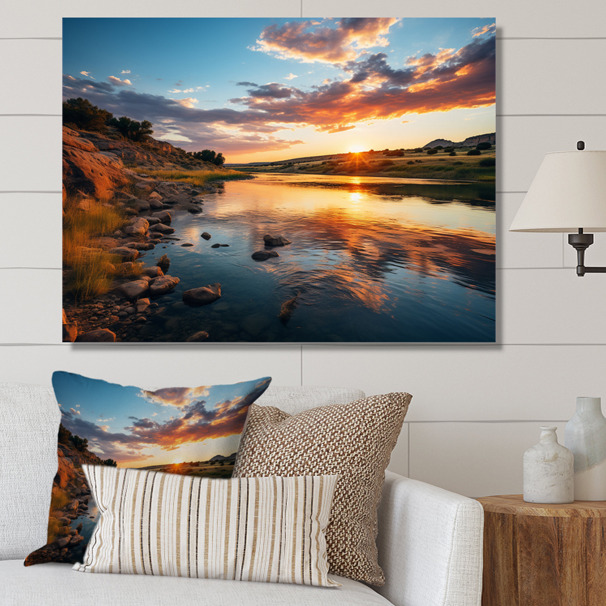 Latitude Run® Texas Sunset Ultra-Wide Angle Landscape Iii - Texas Wall ...