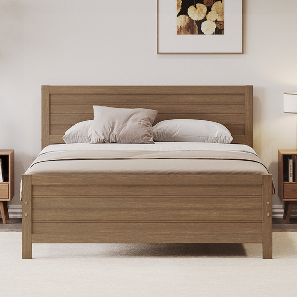 Winston Porter Wood Platform Bed Frame with Headboard | Wayfair