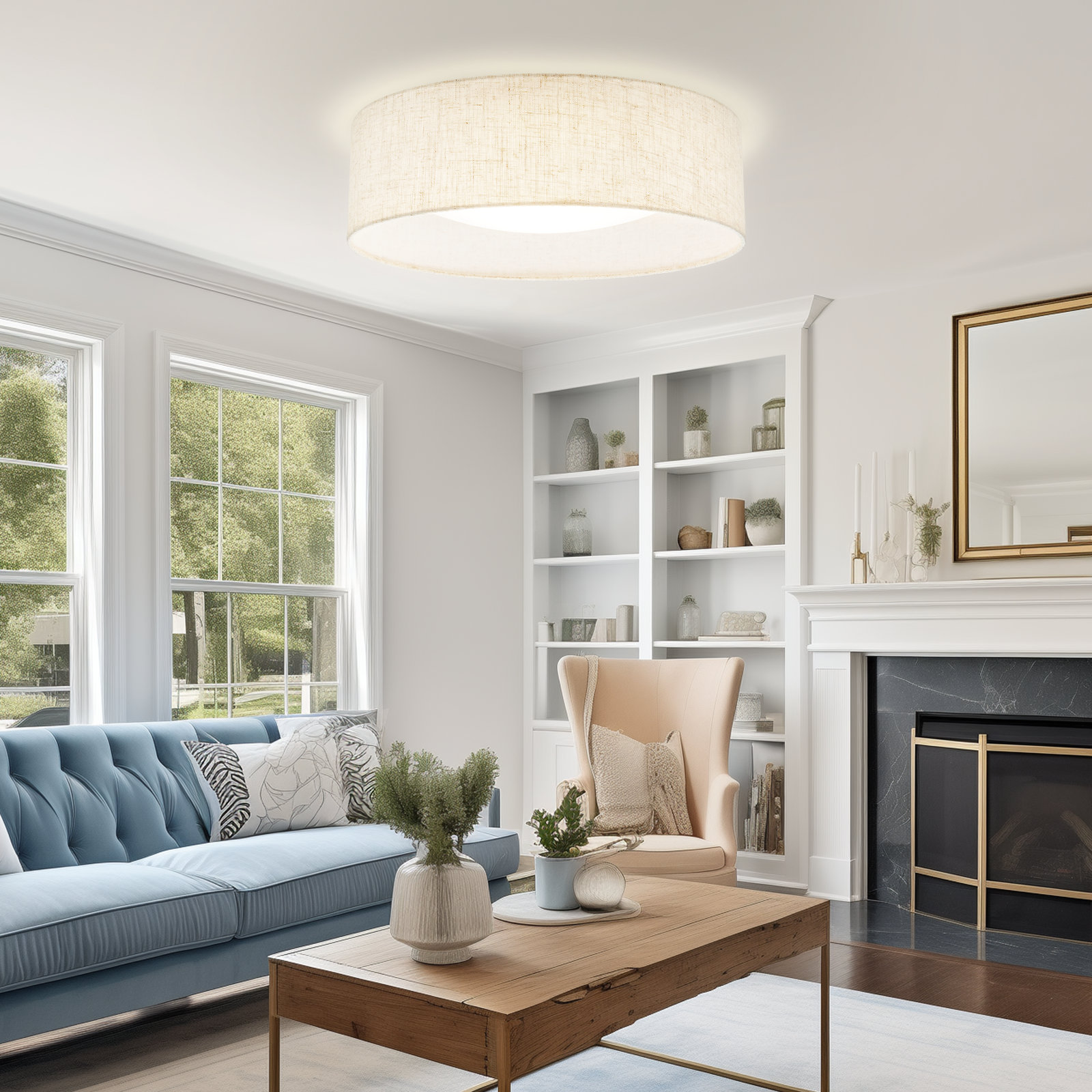 Latitude Run® 16 Inch Led Flush Mount Ceiling Light, 24w Kitchen ...
