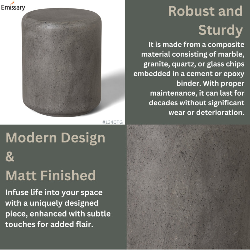 Emissary Home and Garden Cement Garden Stool | Wayfair