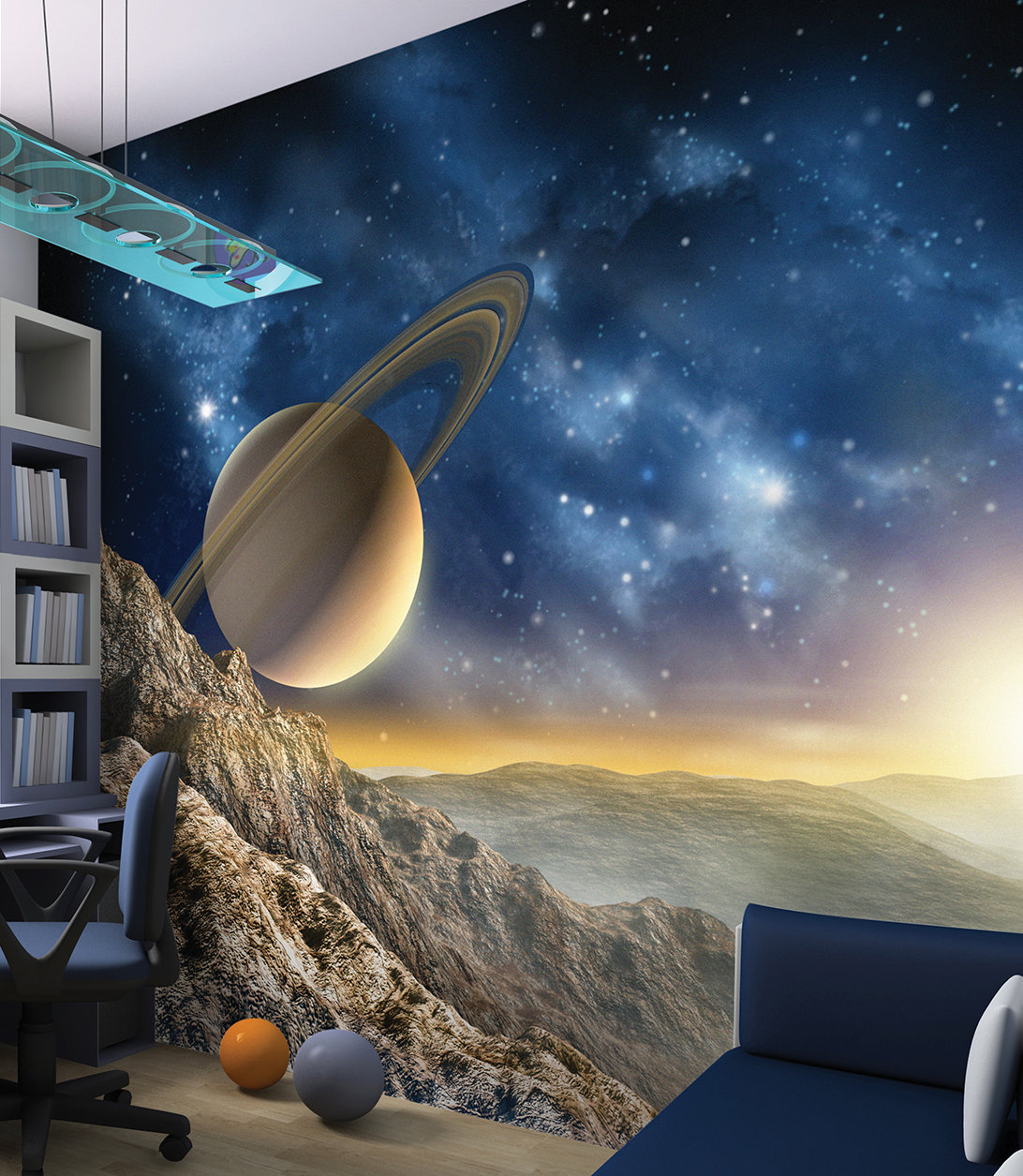 Latitude Run® Brancato Galaxy Wall Mural & Reviews | Wayfair