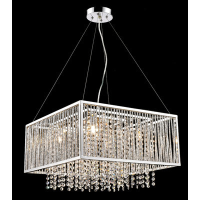 House of Hampton® Tenley 5 - Light Square / Rectangle Chandelier ...