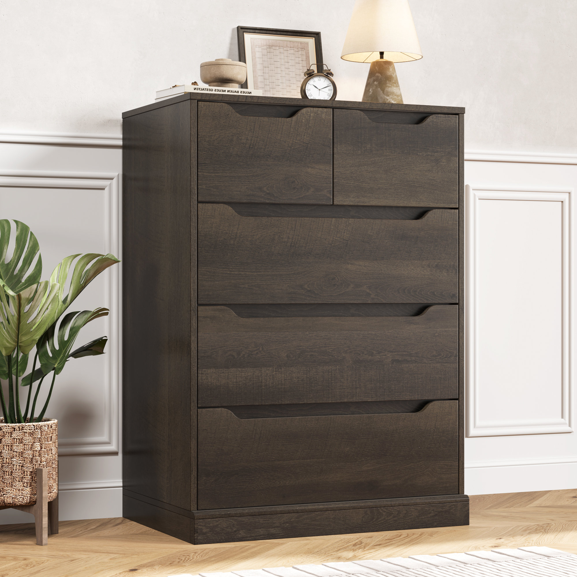 Wade Logan Massapequa 27.2" W 5-Drawer Wood Chest et Commentaires ...