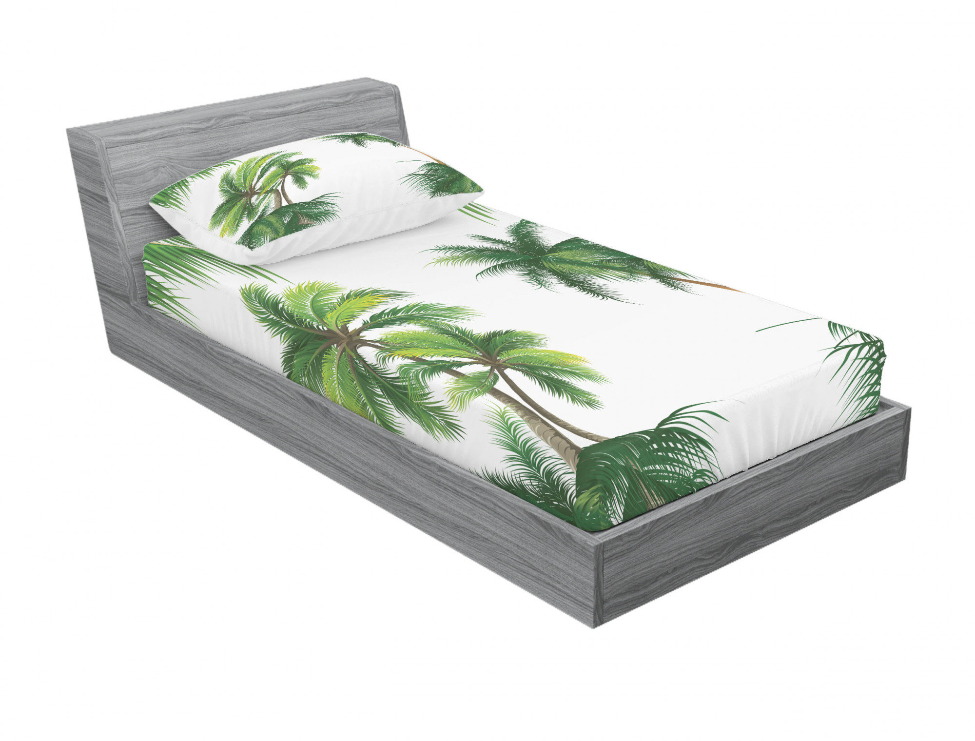 Ambesonne Tropical Coconut Palm Tree Nature Sheet Set | Wayfair
