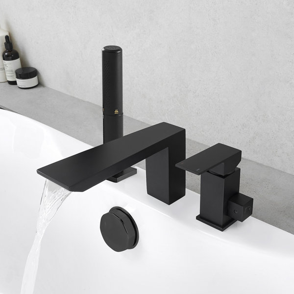 BESy 1 Handle Solid Brass Tub Faucet Deck Mounted Roman Bathtub Faucet ...