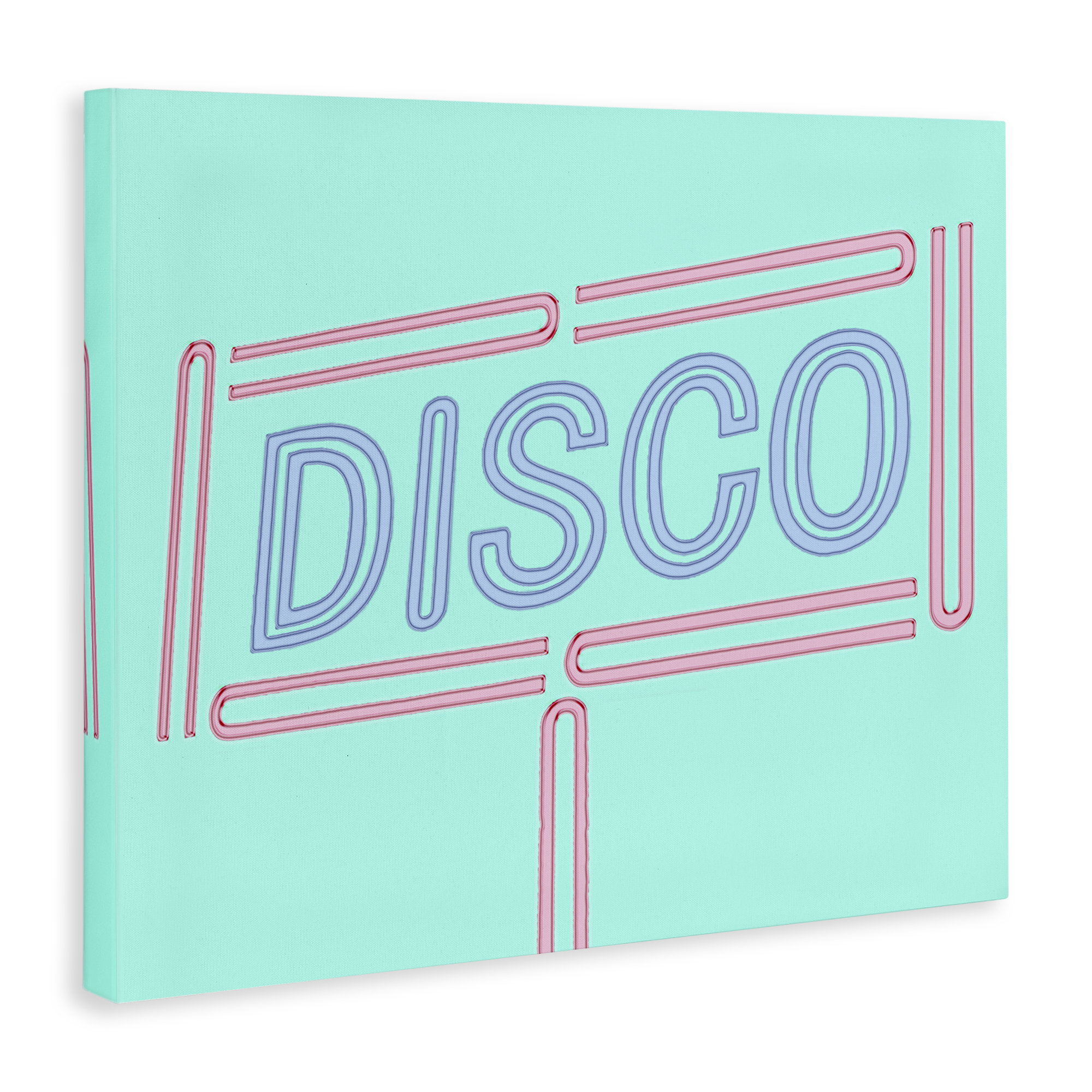 Ebern Designs Retro Disco Sign Canvas Wall Art by Sd Graphics Studio ...
