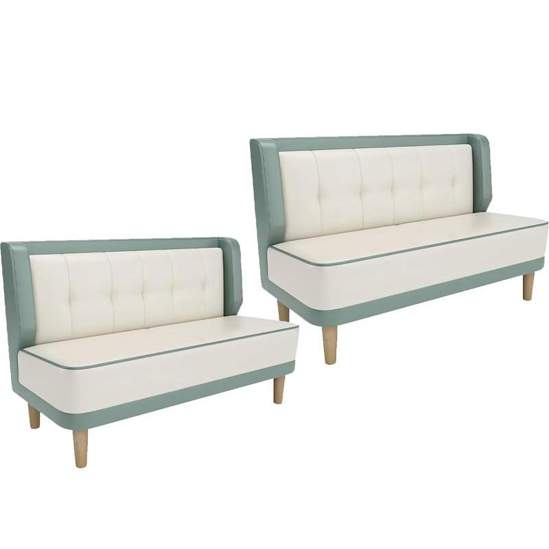 A UNIQUE LIGHT, LLC Dining Room Faux Leather Double Bench Set of Two ...