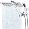 XINGRUISI 14 Inch Dual Square Shower Head With Handheld Spray Combo, 3 ...