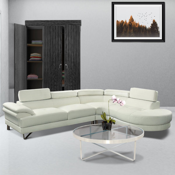 Wade Logan® Brelynn Faux Leather Sectional & Reviews - Wayfair Canada
