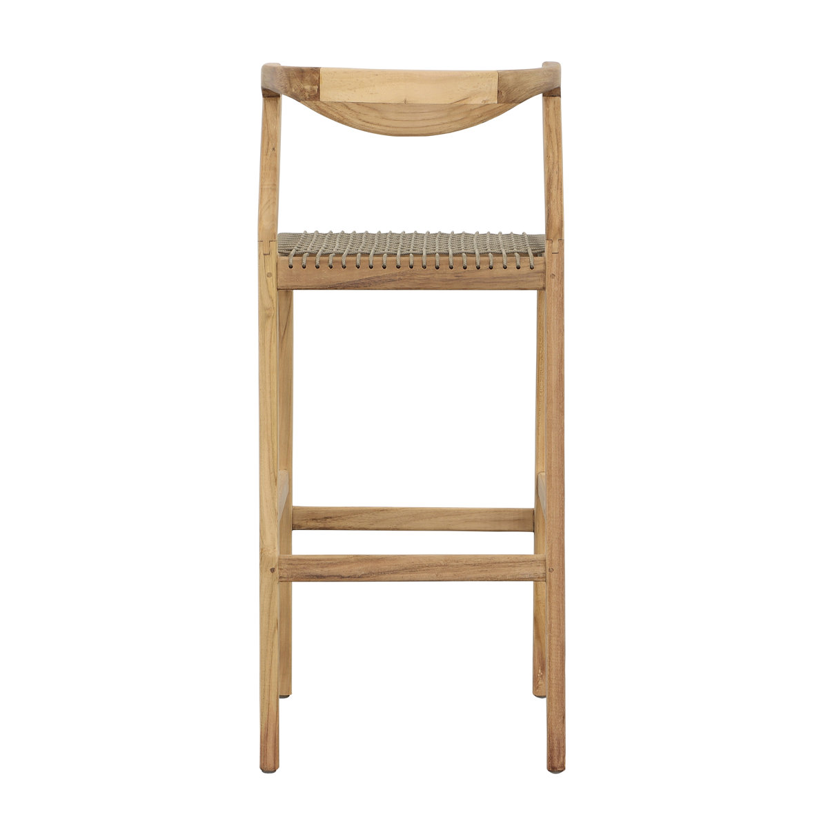 Dovetail Furniture Rosel 41" Tall Teak Wood Bar Stool, Natural | Perigold