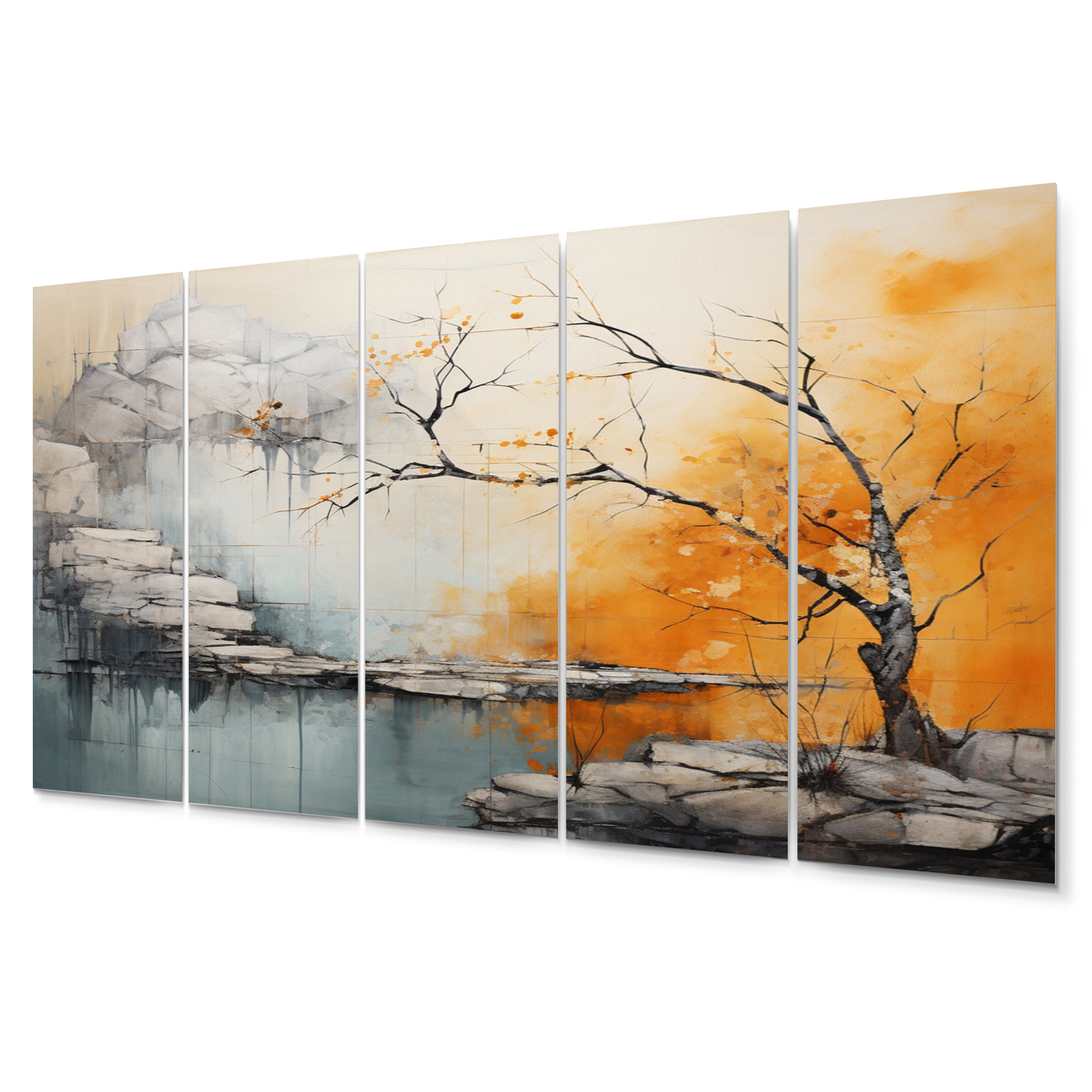 DesignArt Minimalism Tree Ephemeral Power III - Modern Metal Wall Decor ...