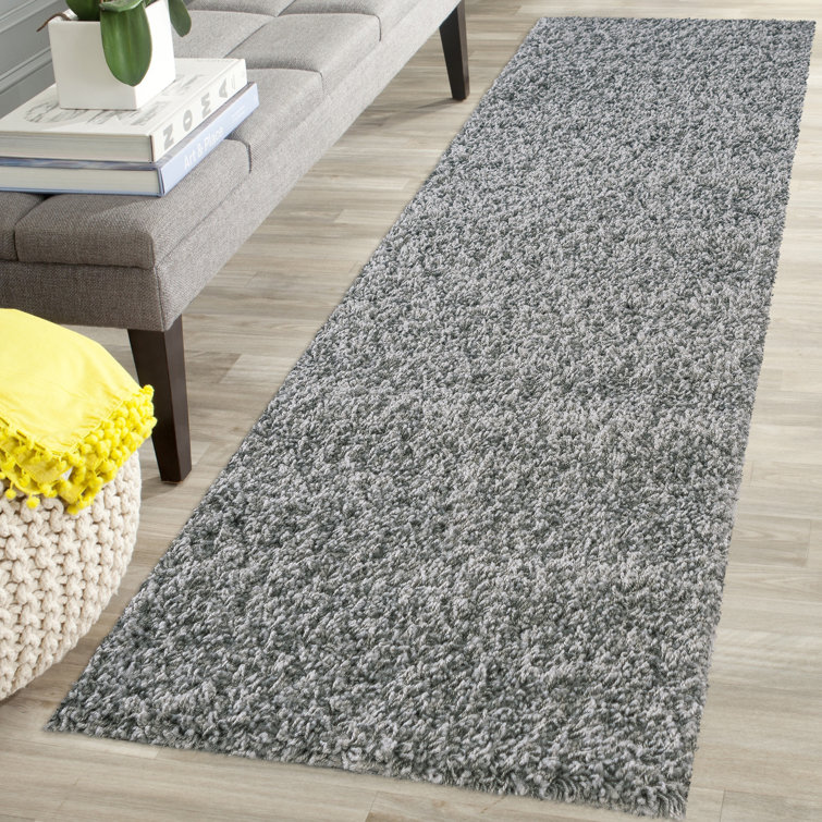Wayfair Basics™ Appin Solid Colour Machine Woven Gray Area Rug ...