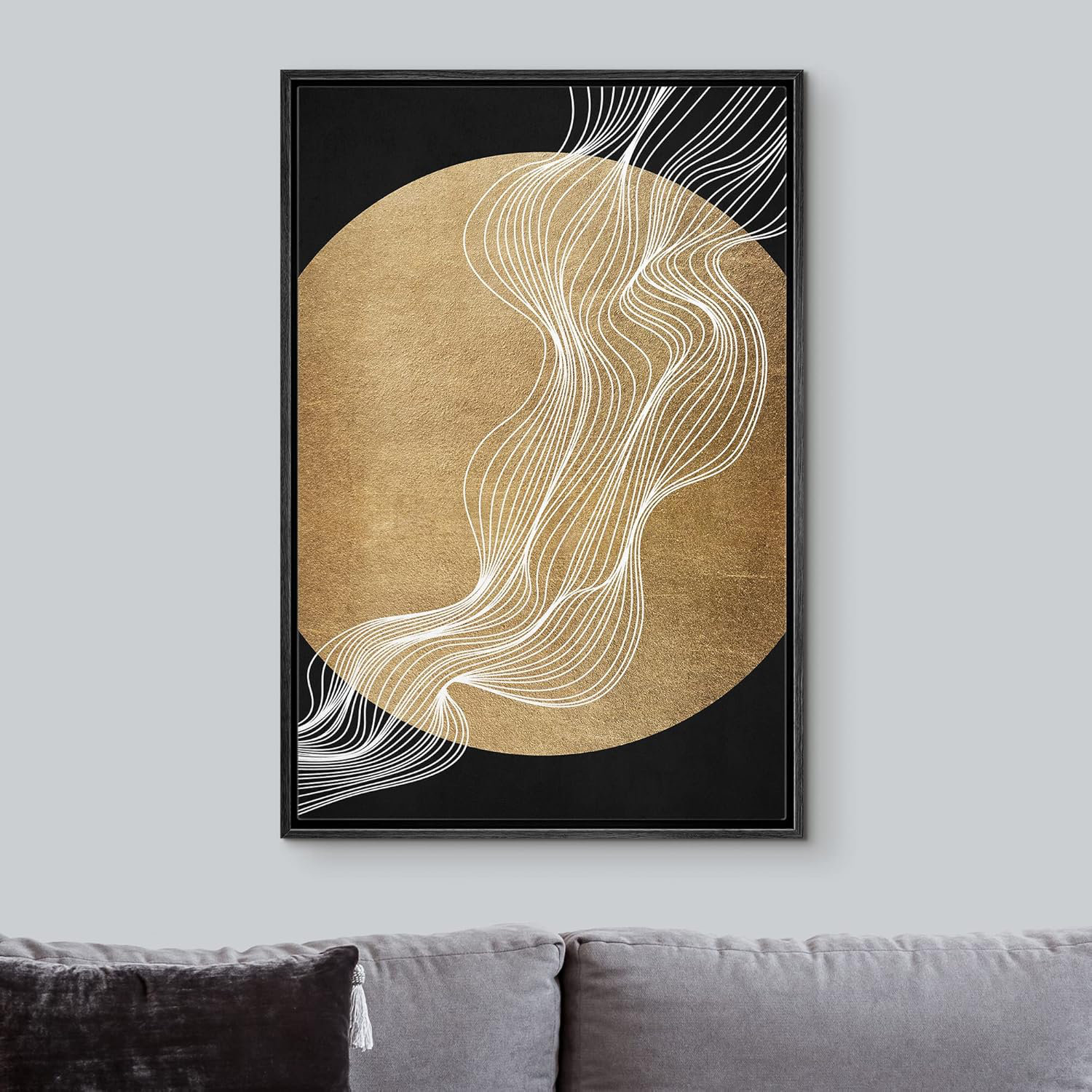 IDEA4WALL Sun and Moon Geometric Smoke Landscape Abstract Shapes ...