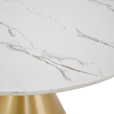 Kingstown Home Roman Round Faux Marble Top Dining Table & Reviews | Wayfair
